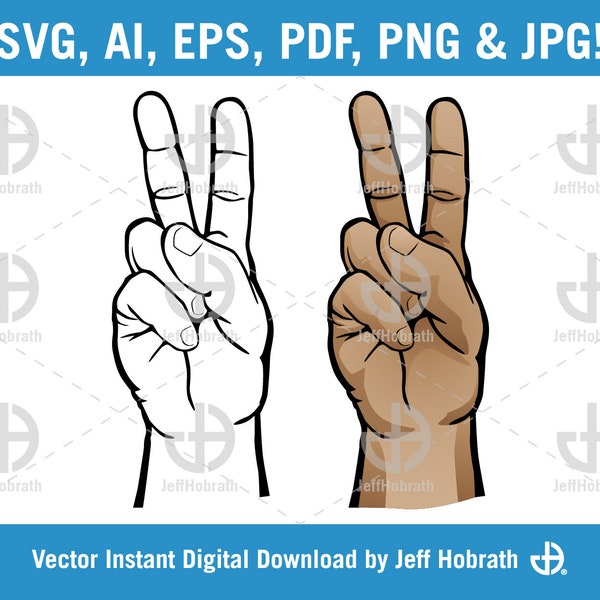 Peace Hand Sign - Etsy