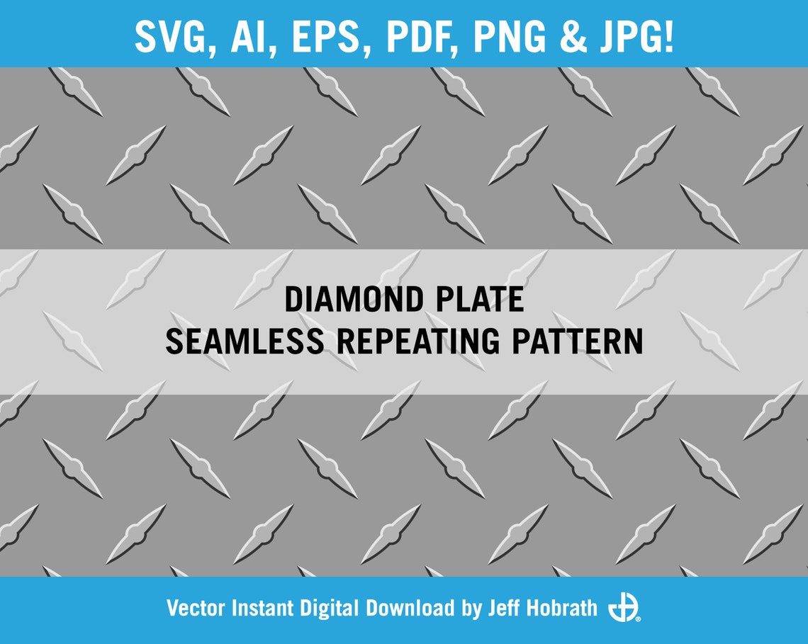 Diamond Plate Seamless Repeating Pattern Vector Illustration - Etsy