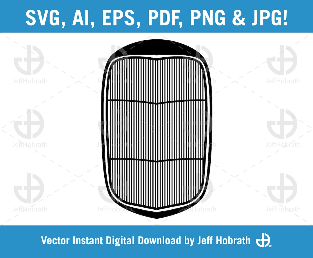 32 Style Car Grill Black Line Art Vector Illustration Digital Download ...