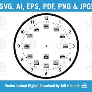 Military Time Digital Clock - Etsy