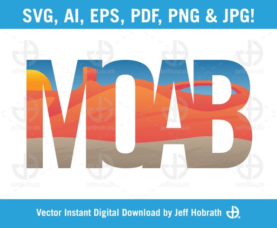 Moab Utah Scenic Typography Overlay Isolated Vector - Etsy