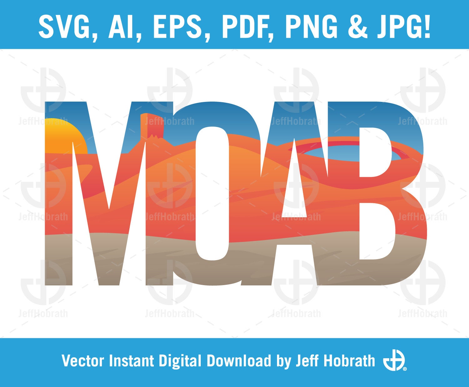 Moab Utah Scenic Typography Overlay isolated vector | Etsy