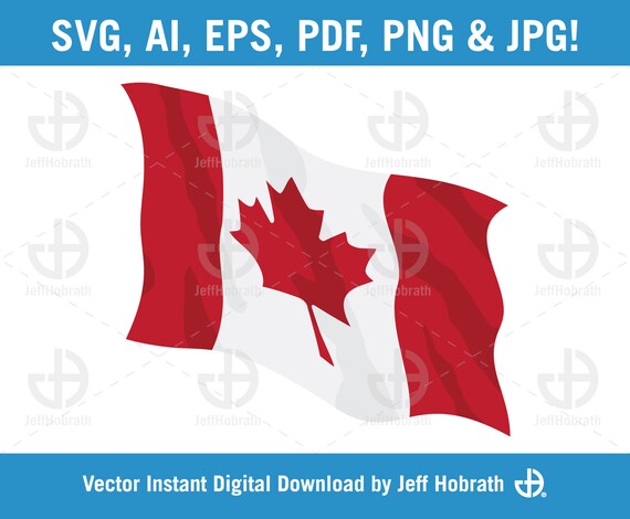 Waving Canadian Flag Vector