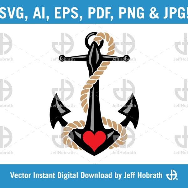 Anchor and Heart - Etsy