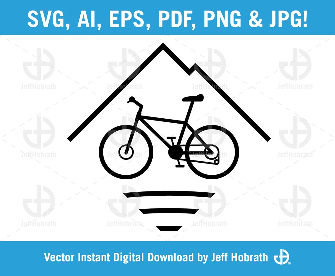 Mountain Trail Bike Logo Isolated Vector Illustration Digital Download ...