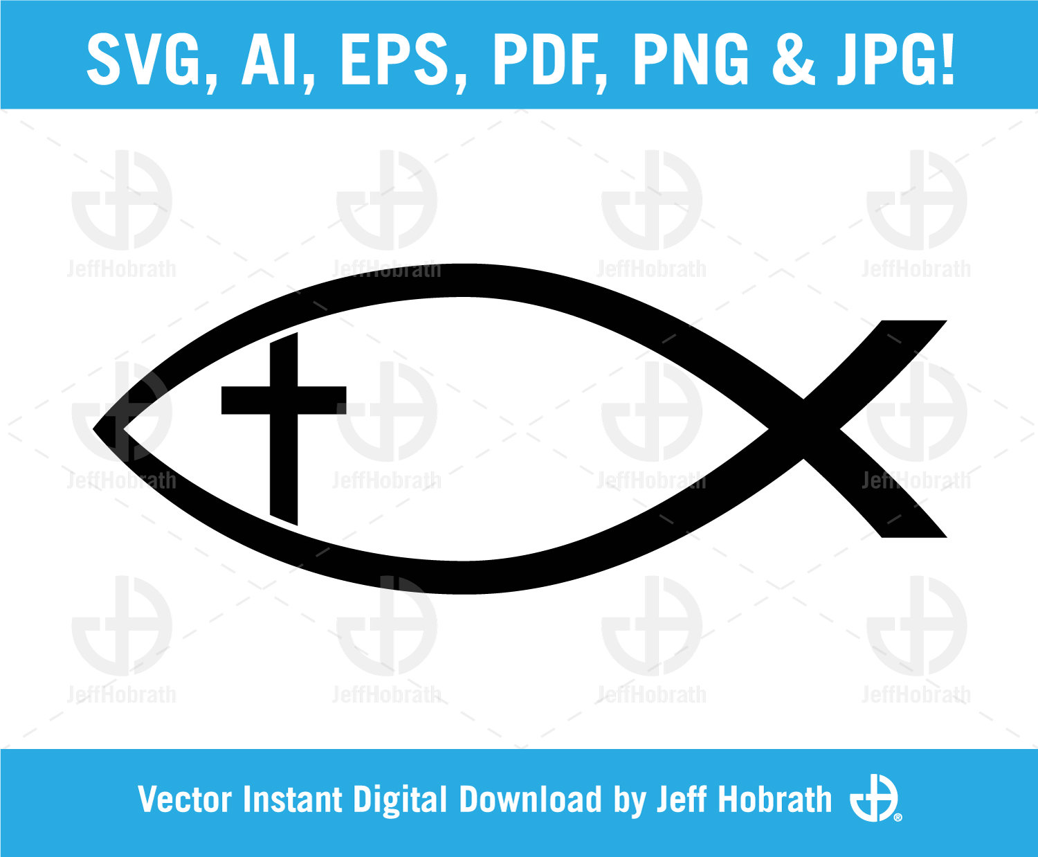 Christian Fish With Cross