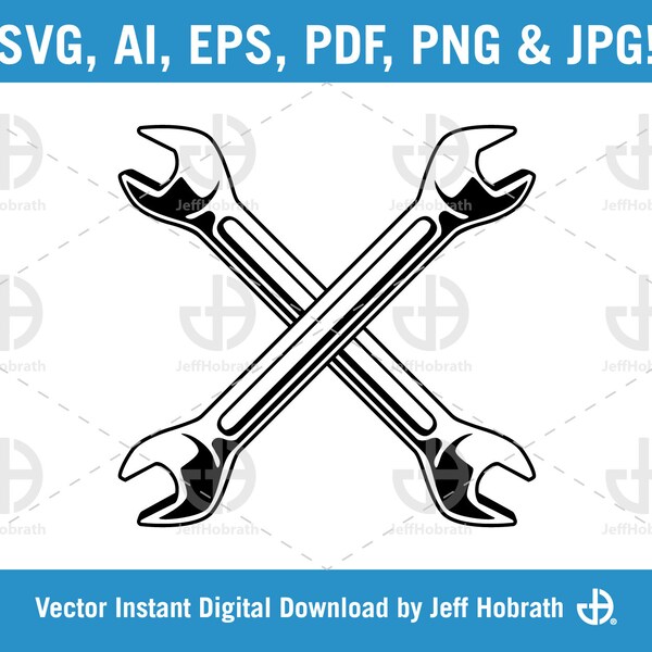 Crossed Wrenches Svg - Etsy