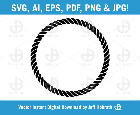 Braided Rope Border Isolated Vector Illustration Digital | Etsy