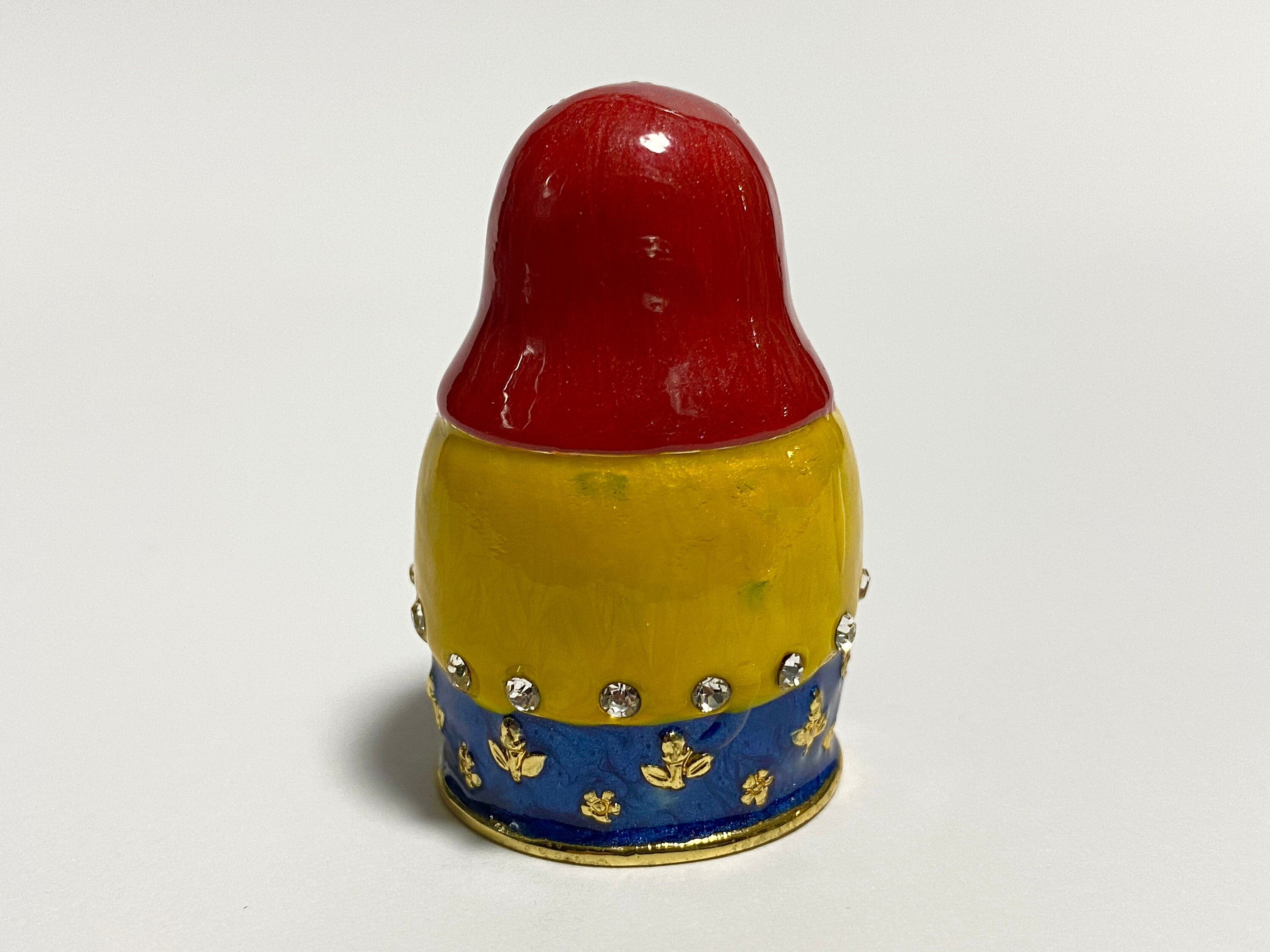 Collectible Thimble, Enamel Metal Thimble With Swarovski Crystals ...