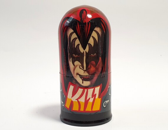 Rock Band Nesting Dolls Author's Art Fantasy KISS Nesting Doll 7.08''