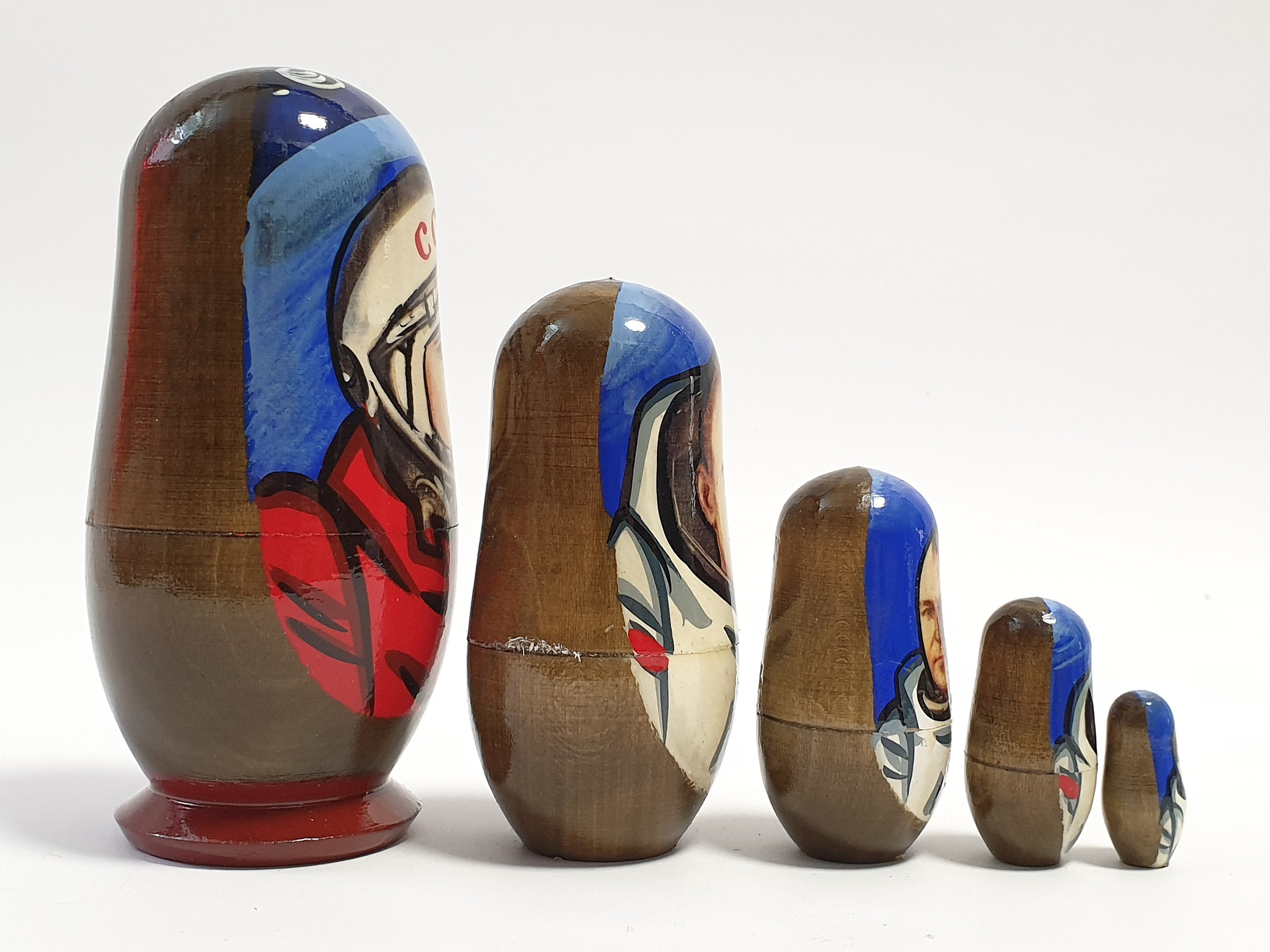 Soviet Nesting Dolls Cosmonaut Yuri Gagarin Matrioshka | Etsy