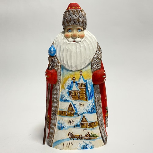 Hand Painted Santa Figure Hand Carved Wooden Santa Claus - Etsy