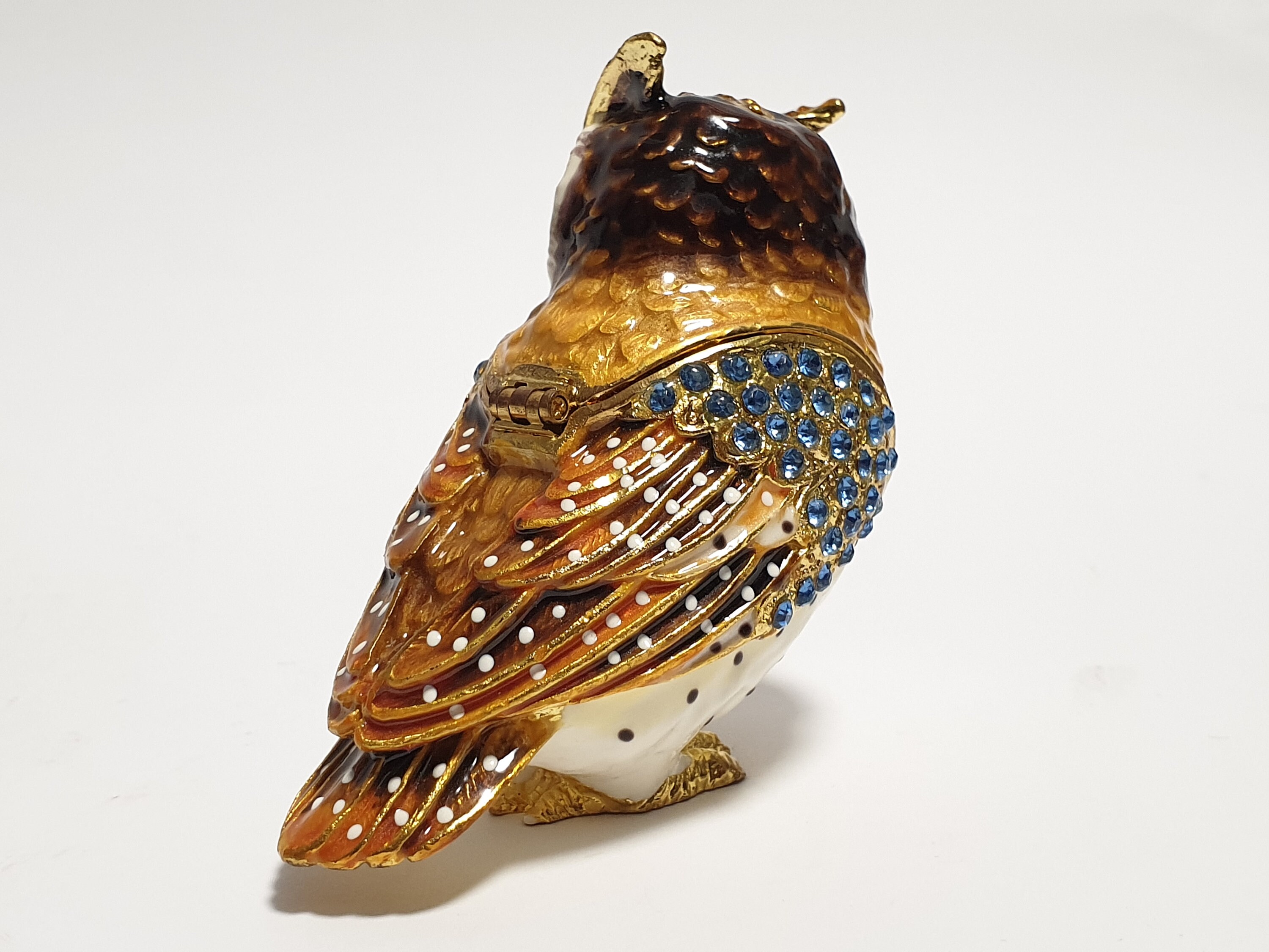 Bird Trinket Box Enamel Owl Figure Russian Jewlery Box Faberge | Etsy