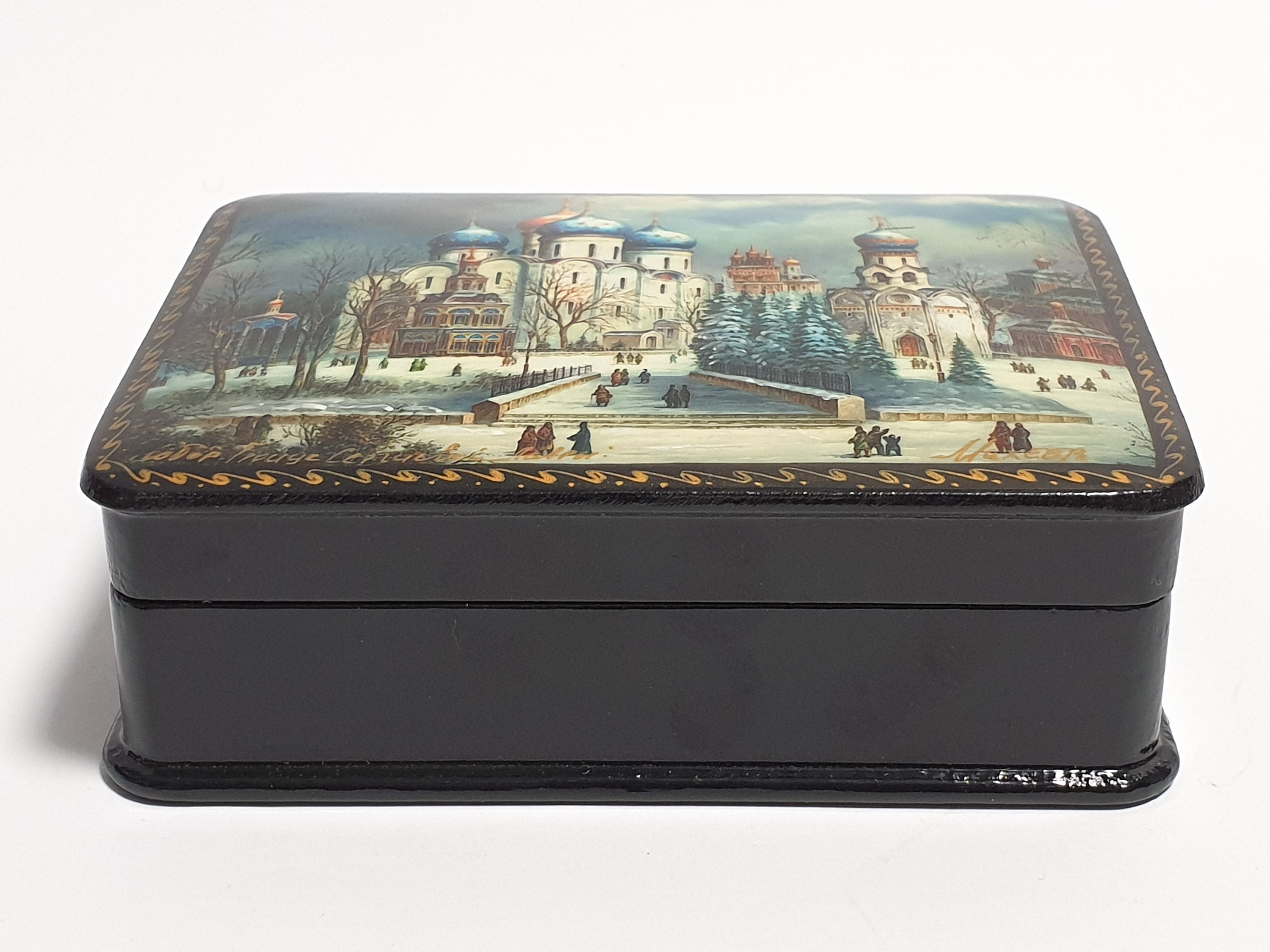 Church Artwork Russian Lacquer Box Fedoskino Lacquer Miniature | Etsy