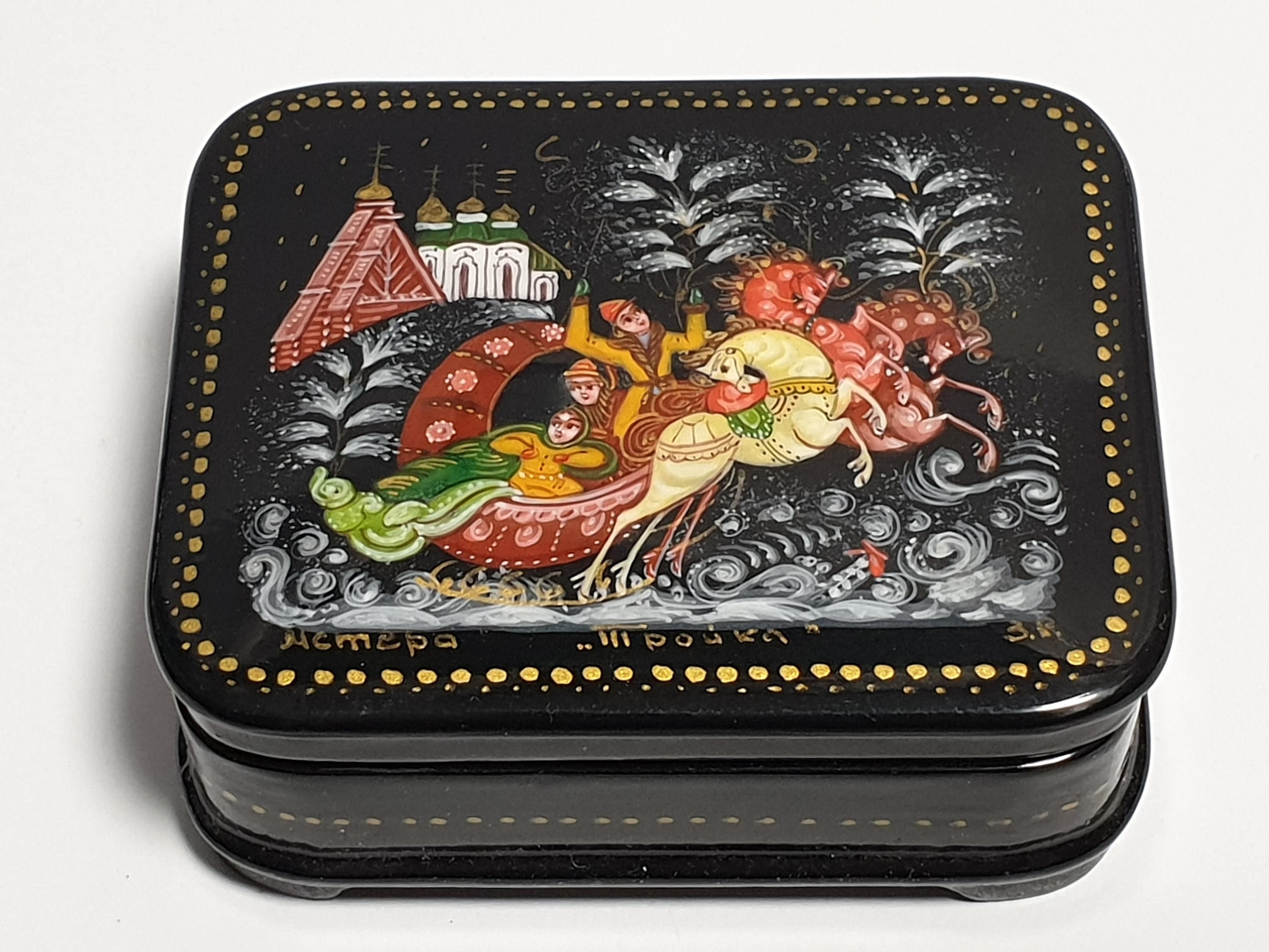 Russian Lacquer Box Mstera Jewlery Box Small Keepsake Box - Etsy
