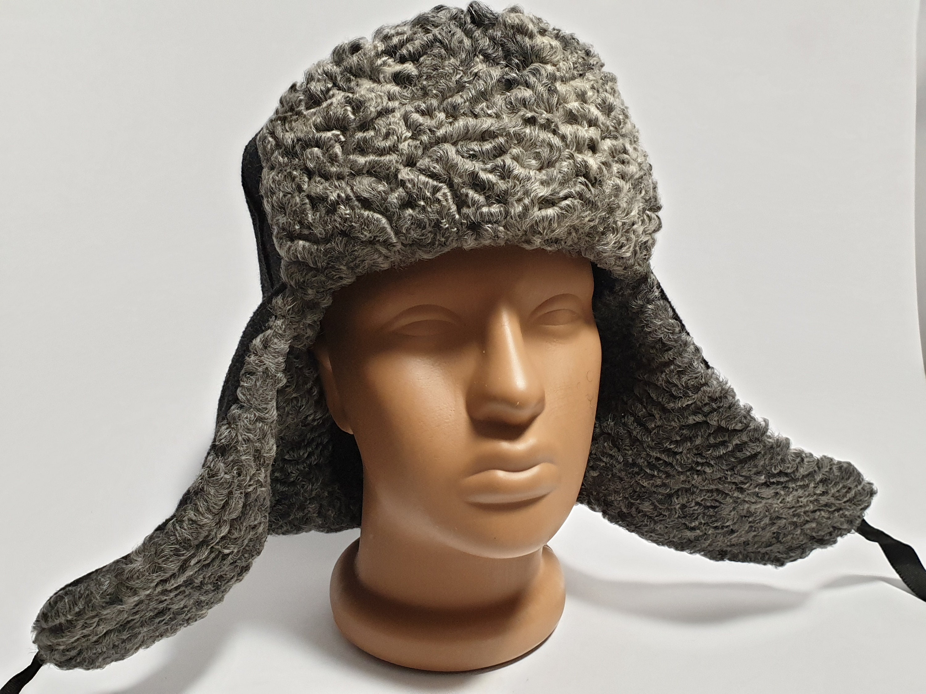 Russian Hat Soviet Ushanka Trapper Hat Astrakhan Karakul Fur - Etsy