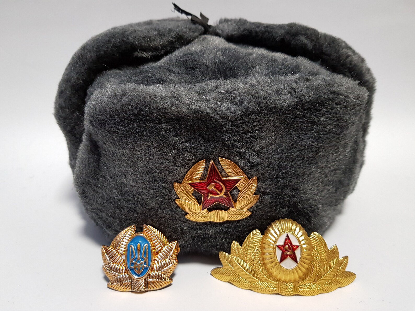 Soviet Hat Ushanka Russian Army Hat Soviet Uniform with 3 | Etsy