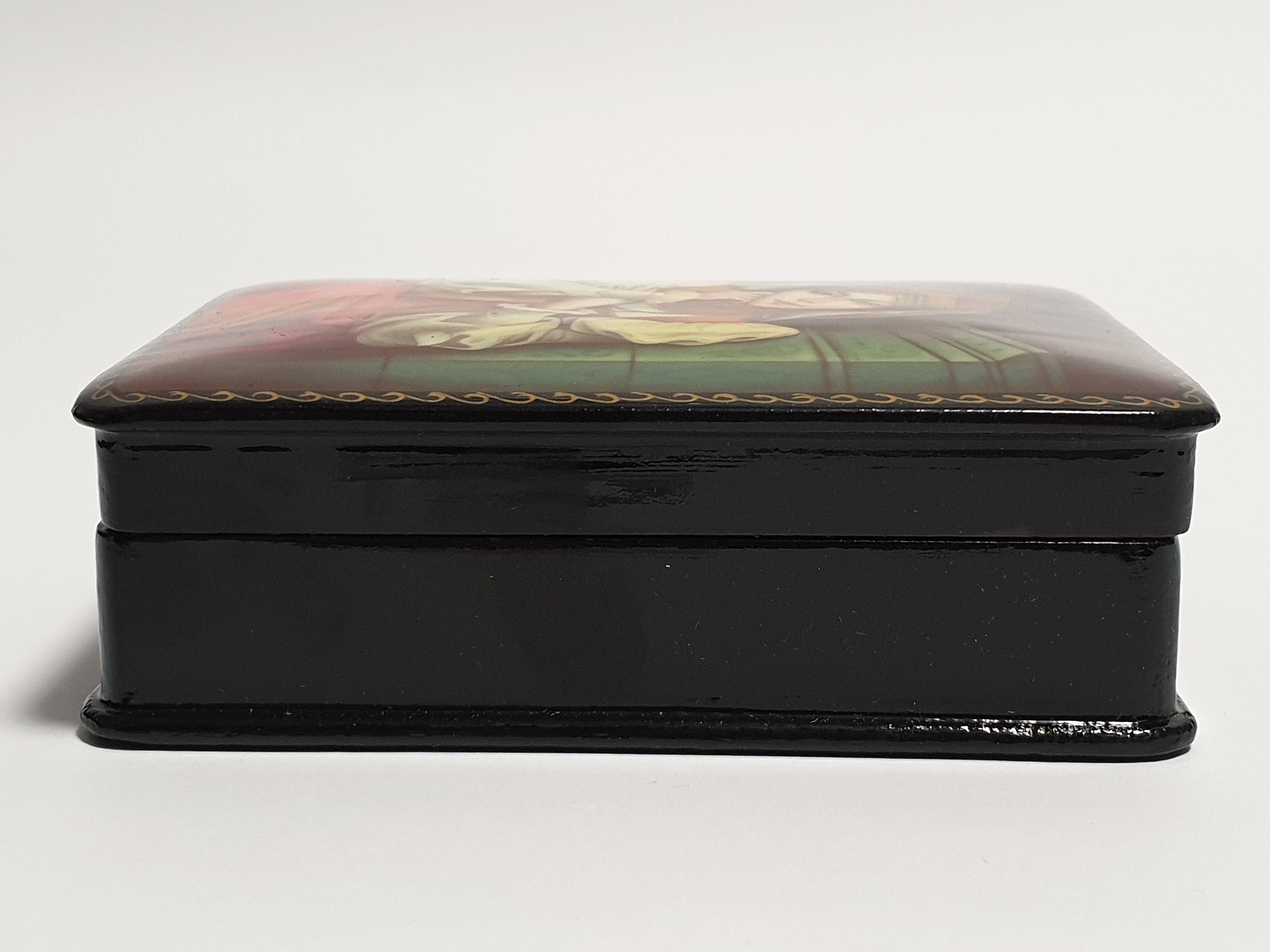 Russian Lacquer Box Fedoskino Soviet Boudoir Box Gift for Wife | Etsy