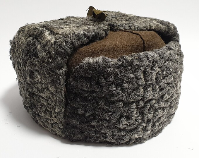 Soviet Union Hat USSR Ushanka Military Hat Natural Astrakhan Karakul ...