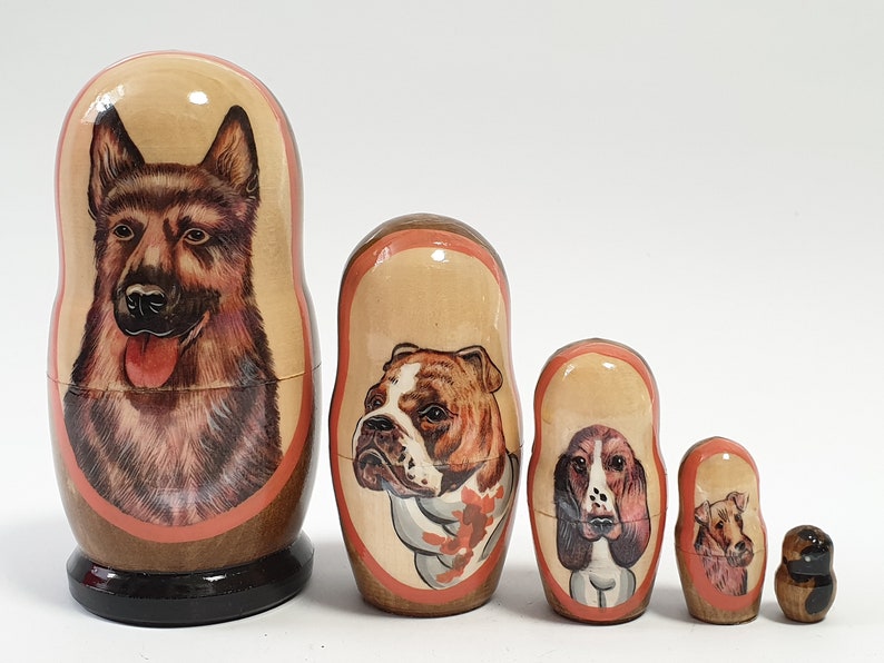 Dogs Custom Nesting Dolls, Matryoshka Animals Babushka Doll, Stacking ...