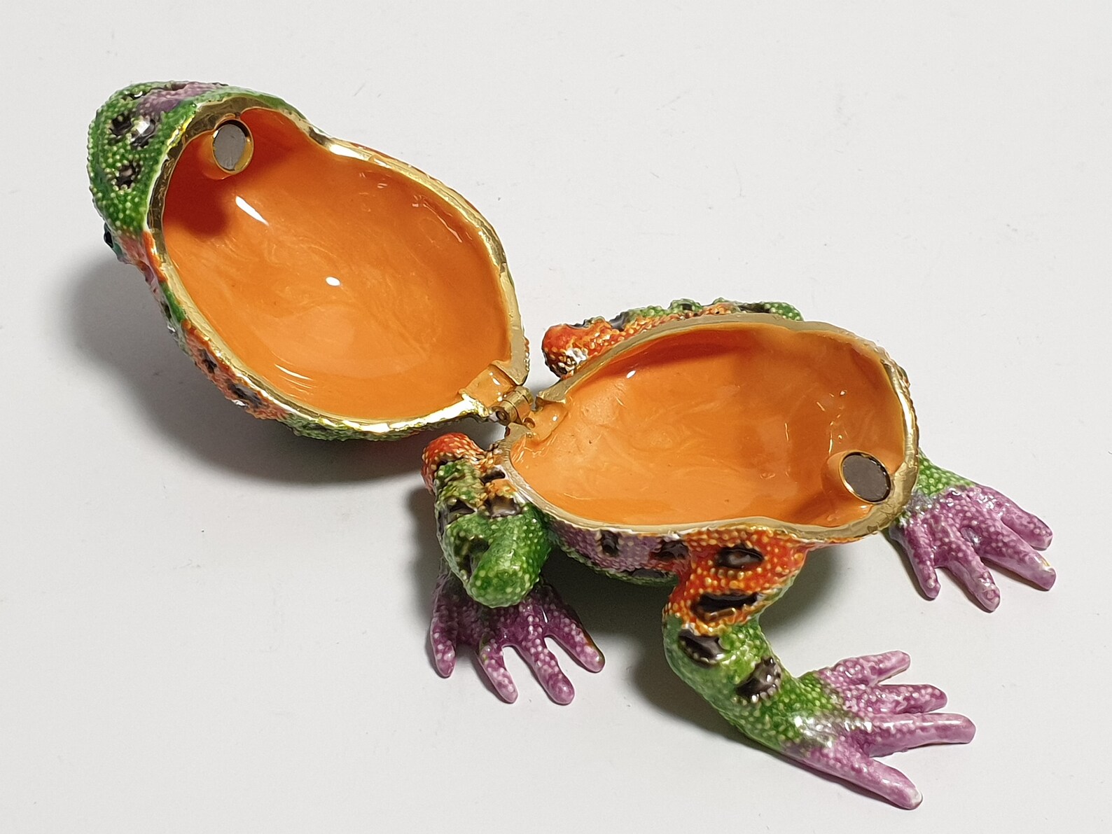 Frog Trinket Box Animal Jewelry Box Russian Enamel Metal Box - Etsy