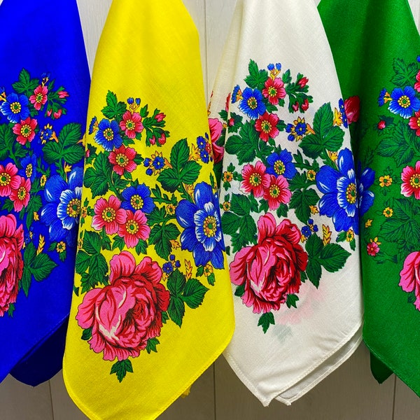 Babushka Head Scarf - Etsy