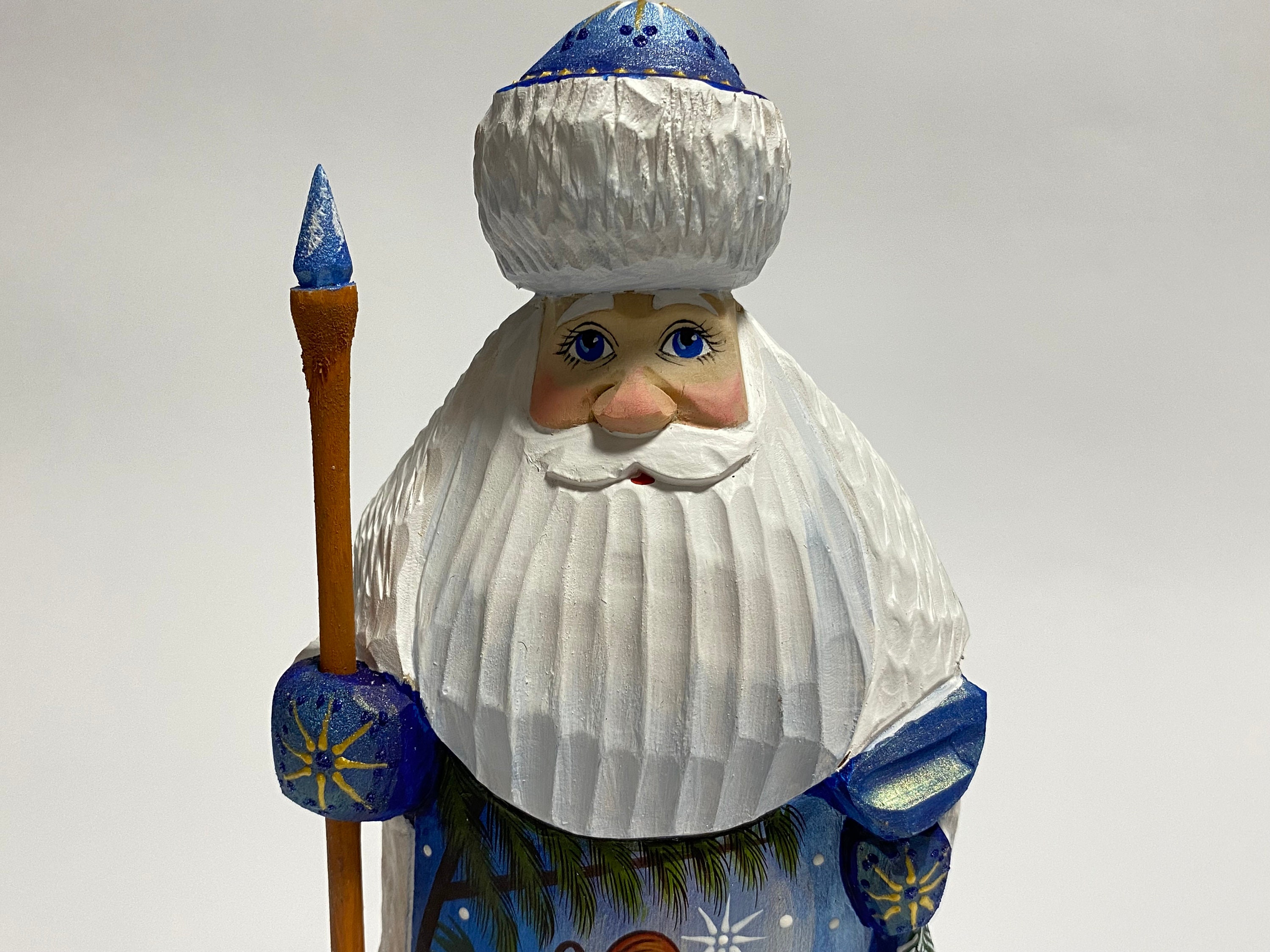 Ukrainian Santa Claus Figurine Hand Carved Wooden Santa - Etsy