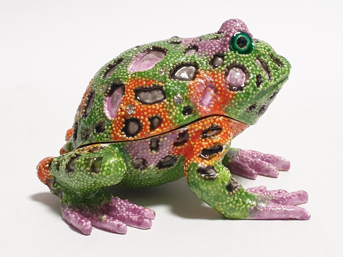 Frog Trinket Box Animal Jewelry Box Russian Enamel Metal Box - Etsy
