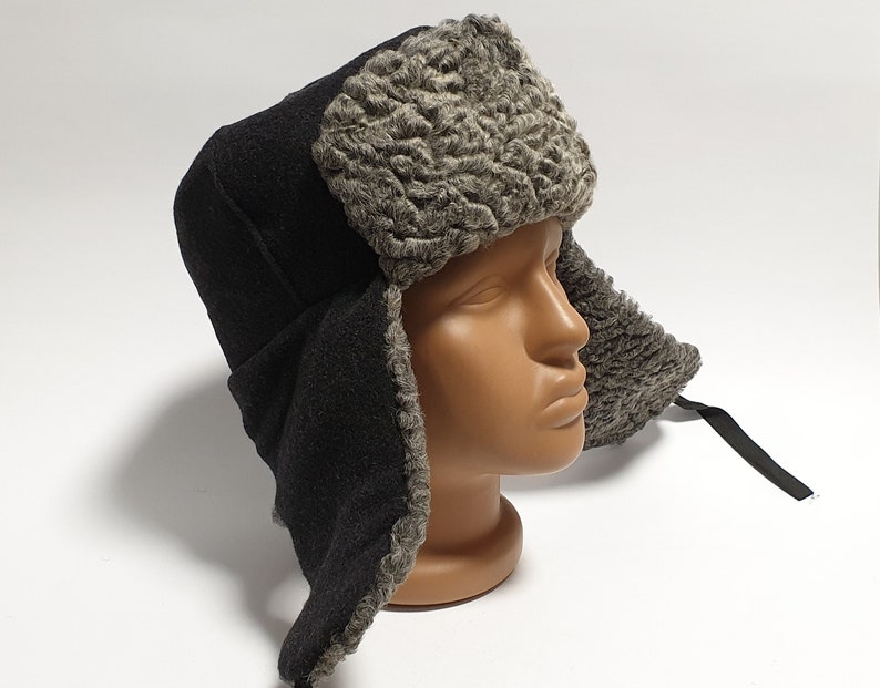 Russian Hat Soviet Ushanka Trapper Hat Astrakhan Karakul Fur - Etsy