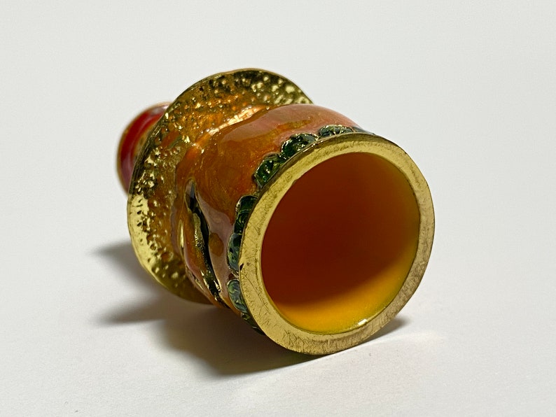 Collectible Thimble, Enamel Metal Thimble With Swarovski Crystals ...