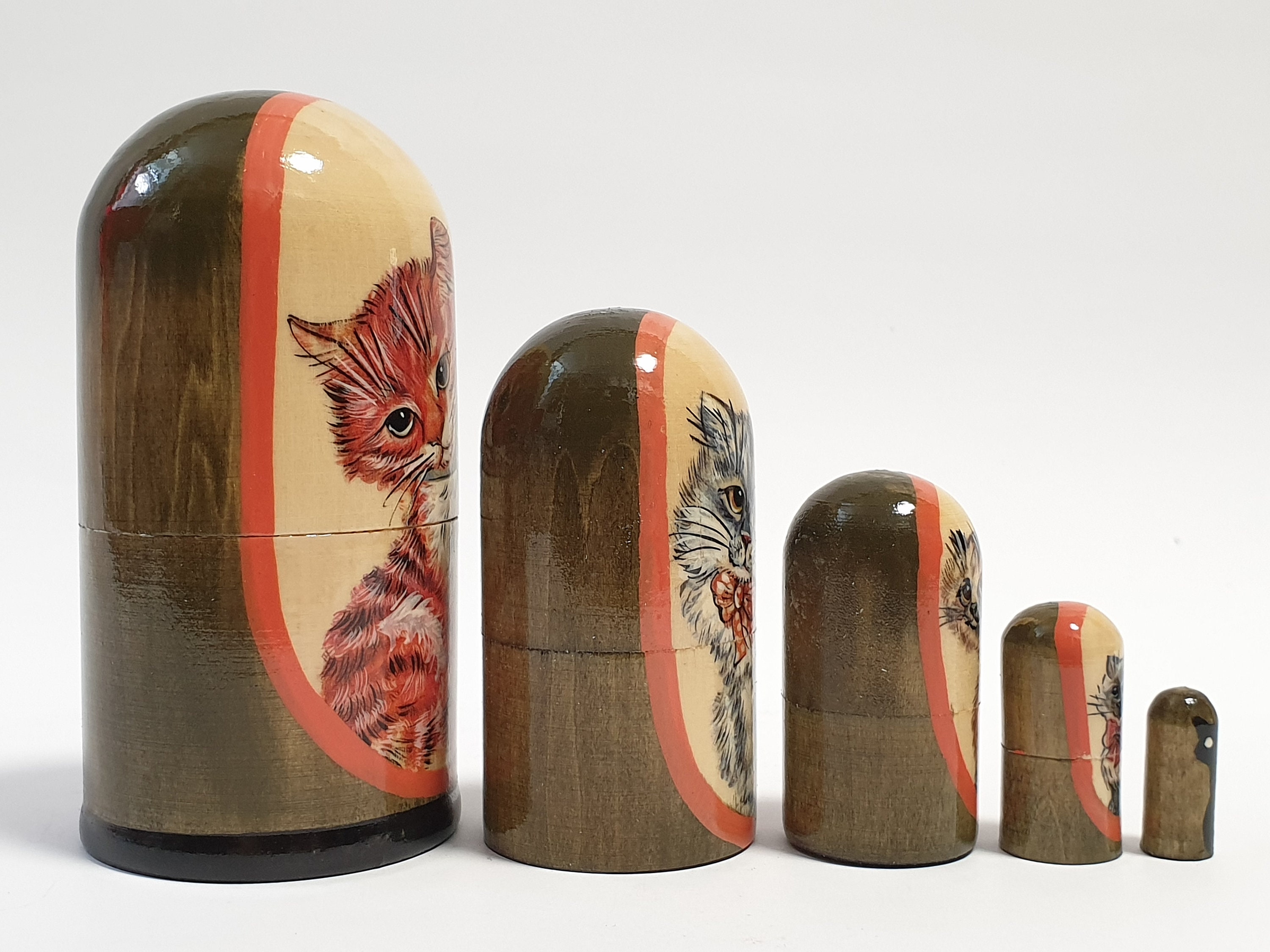 Kitten Custom Nesting Dolls For Kids Matryoshka Animals | Etsy