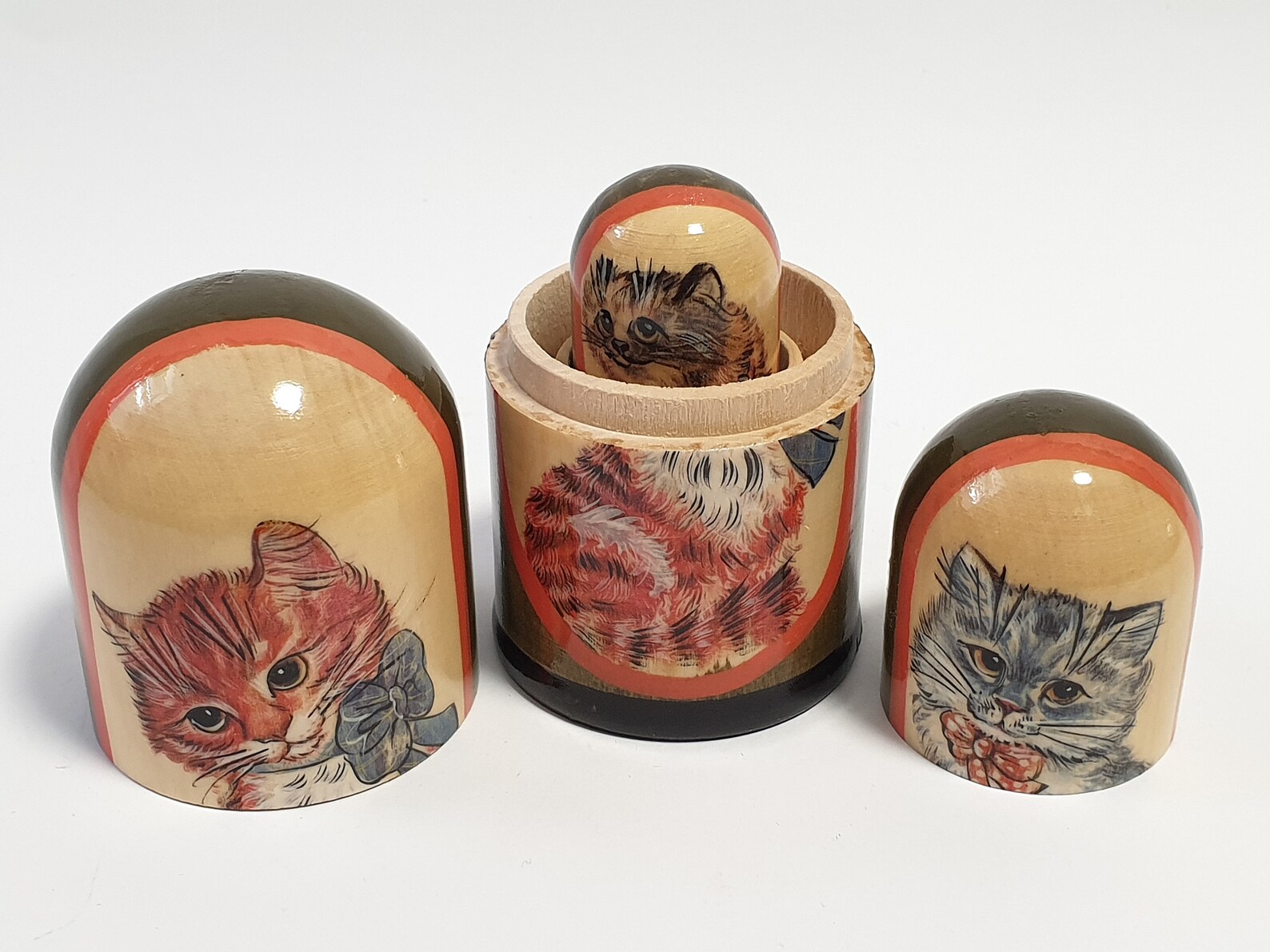 Kitten Custom Nesting Dolls For Kids Matryoshka Animals | Etsy