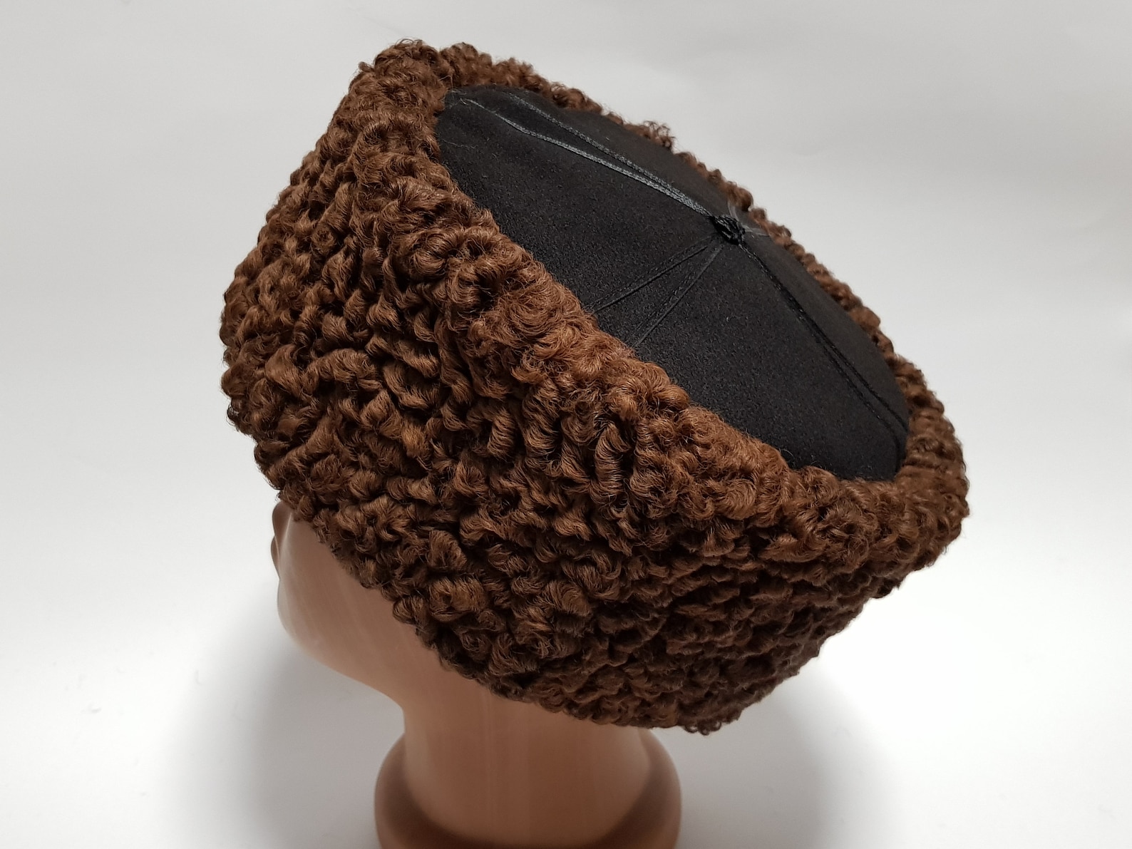 Military Hat Papakha Kubanka Cossack Hat Natural Karakul Astrakhan Fur ...