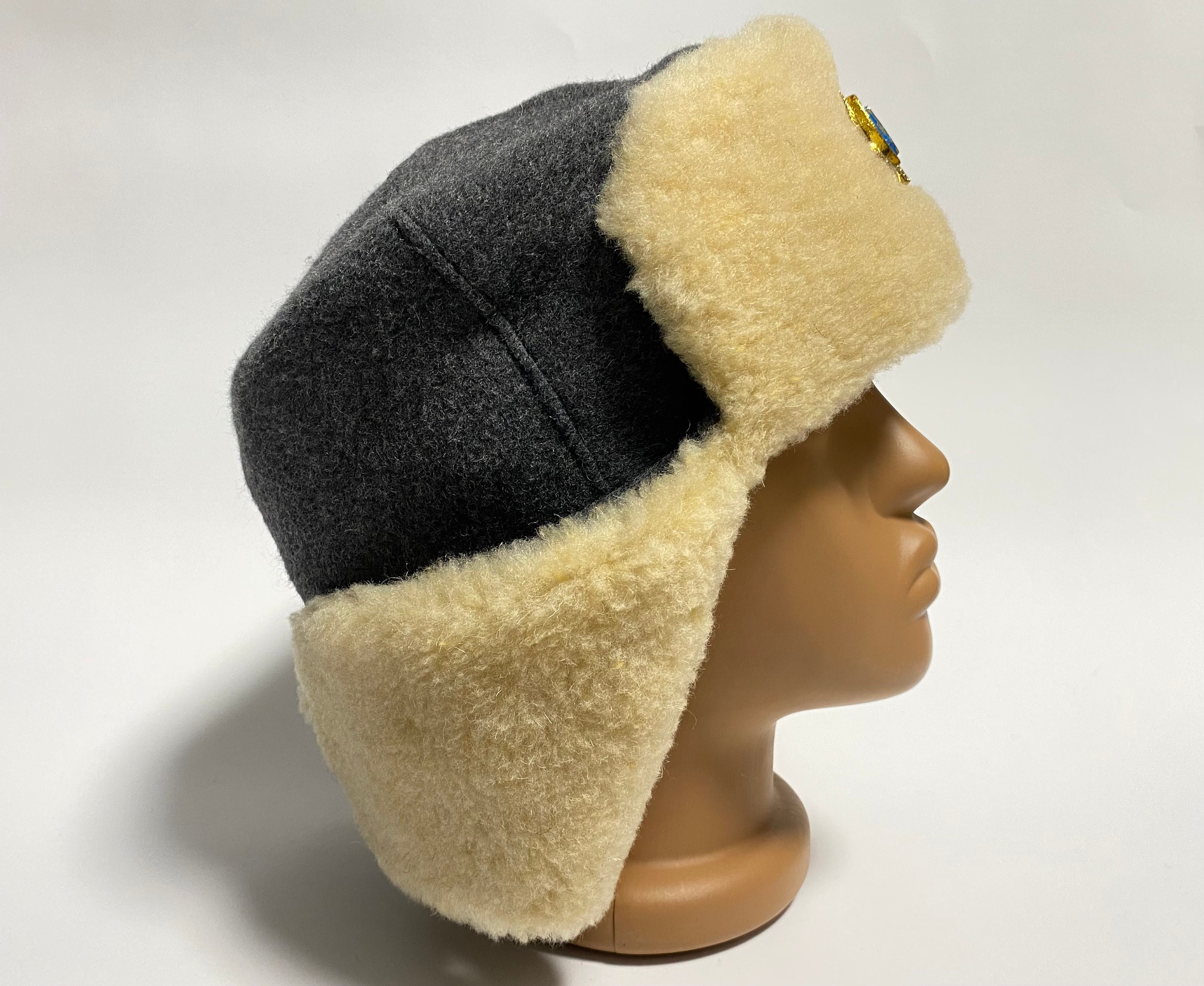 Ukrainian Ushanka Trapper Hat, Winter Ear Flap Hat, Faux Fur Hat ...