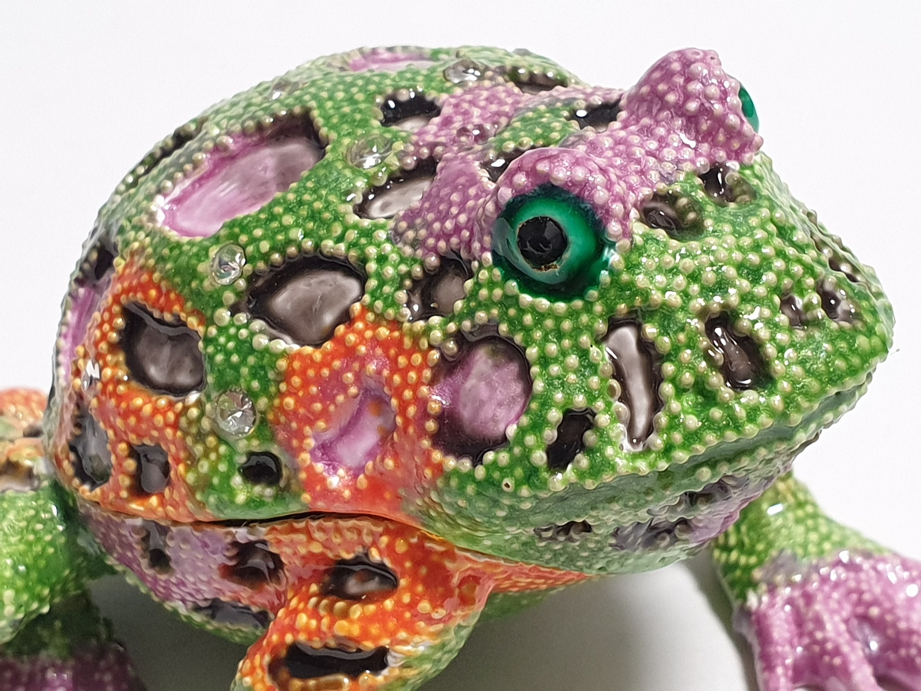 Frog Trinket Box Animal Jewelry Box Russian Enamel Metal Box - Etsy