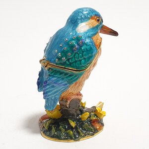 Hummingbird Jewelry Box Enamel Bird Trinket Box With Swarovski Crystals ...