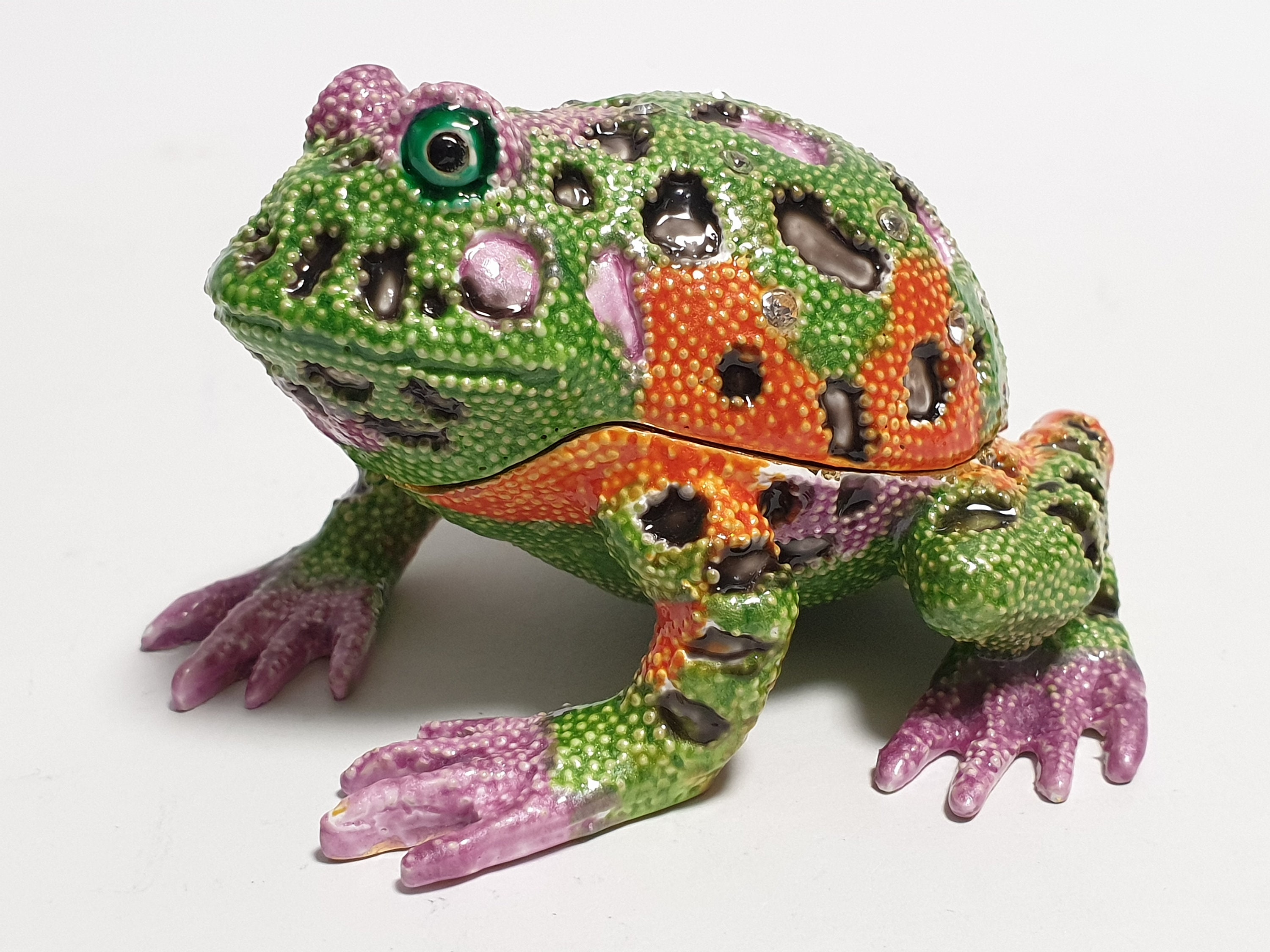 Frog Trinket Box Animal Jewelry Box Russian Enamel Metal Box - Etsy