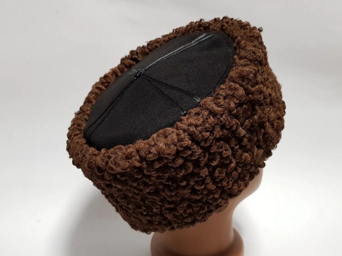 Military Hat Papakha Kubanka Cossack Hat Natural Karakul Astrakhan Fur ...