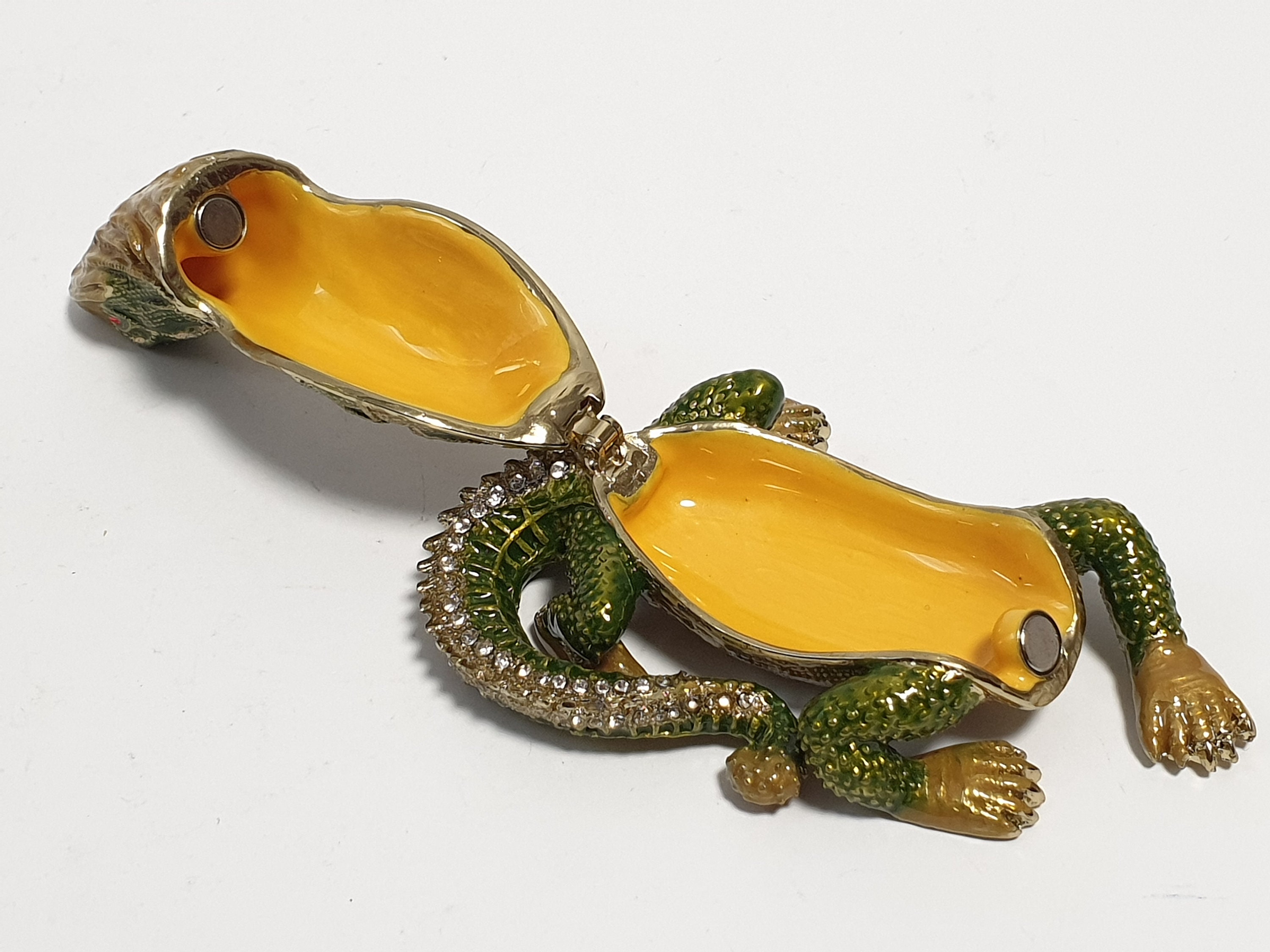 Monitor Lizard Trinket Box Animal Jewelry Box Russian Faberge - Etsy