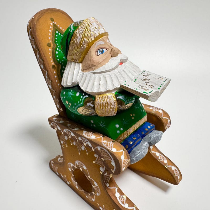 Santa Claus in a Rocking Chair - Etsy