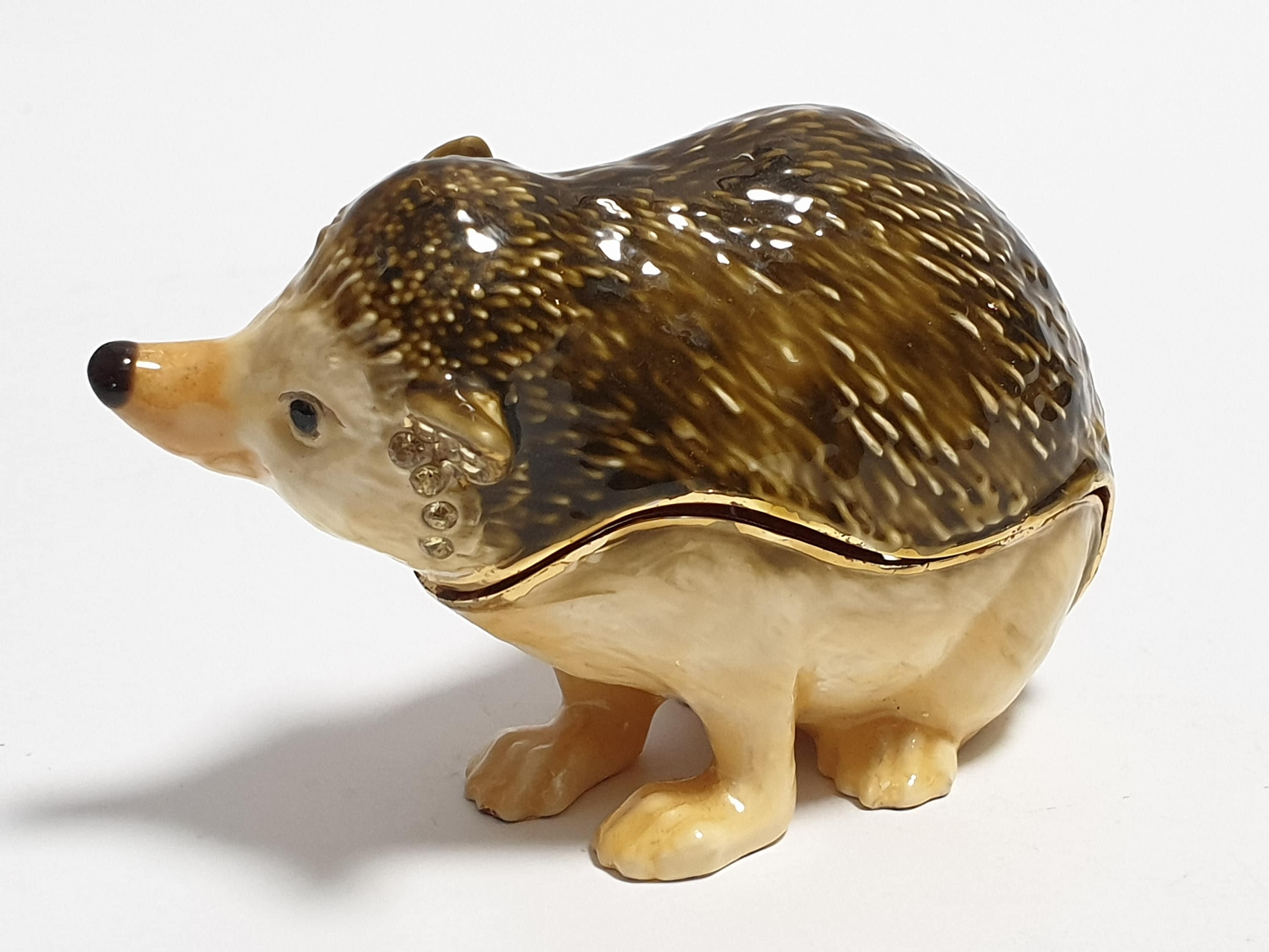 Tier Schmuckkästchen Schmuckkästchen Igel Figur Andenken Box Emaille ...