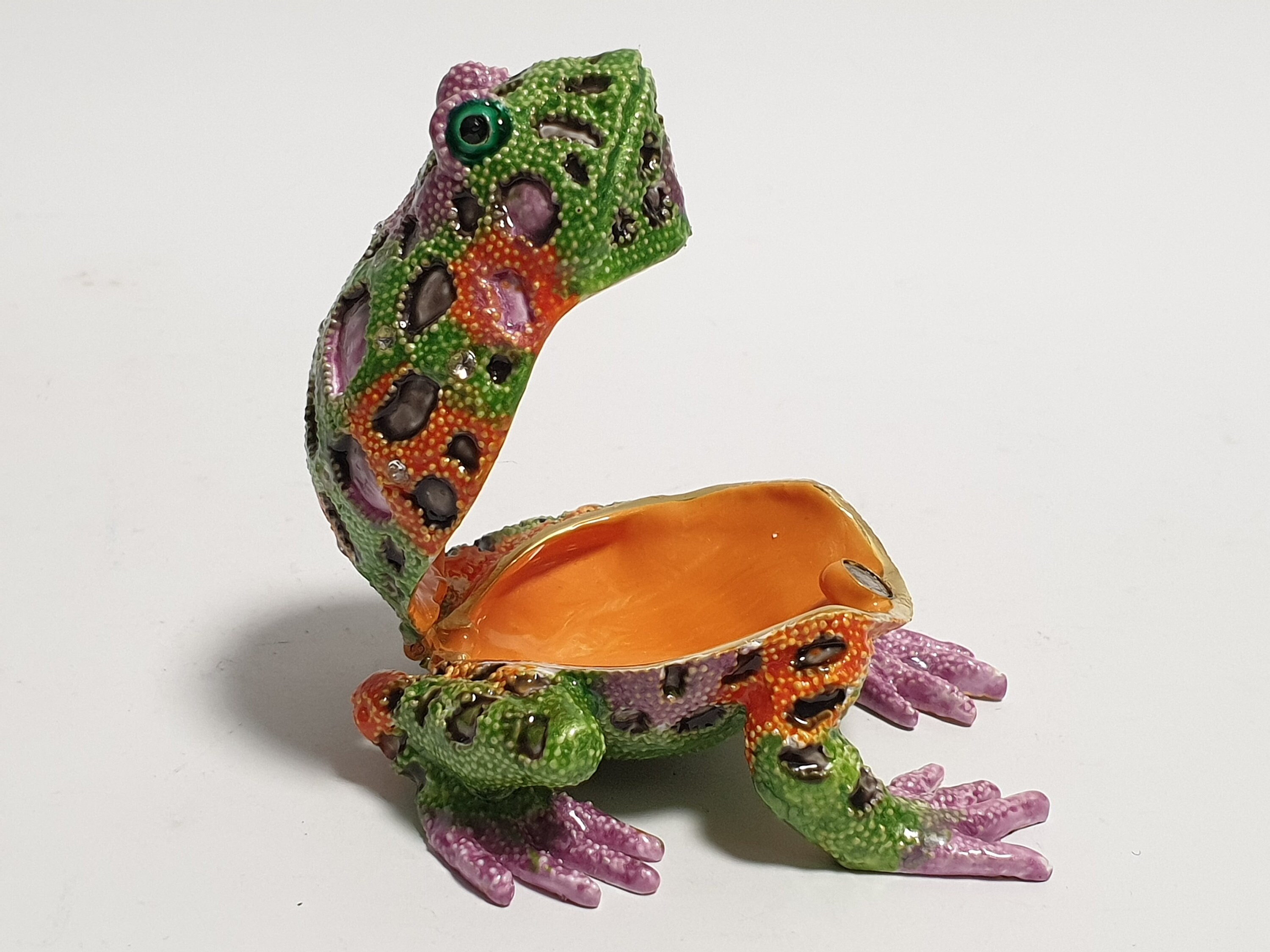 Frog Trinket Box Animal Jewelry Box Russian Enamel Metal Box - Etsy
