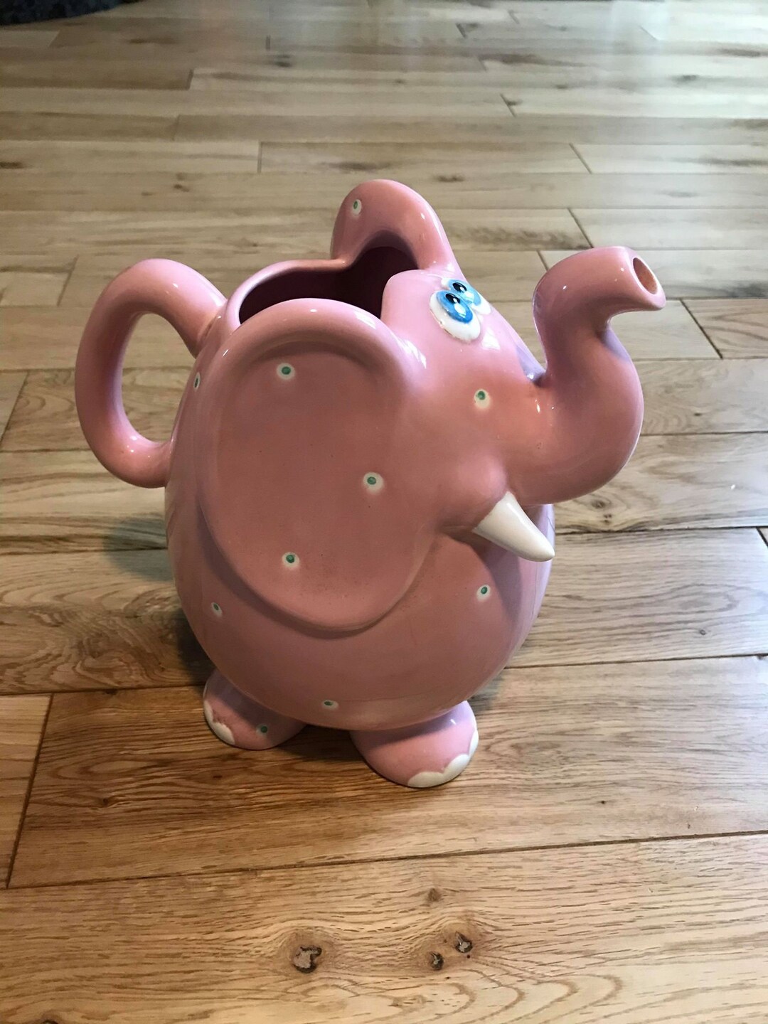 Fitz & Floyd Pink Vintage Elwood Elephant Pitcher 1985 fantasy Fair ...