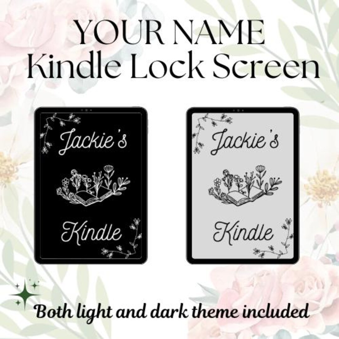 Personalized Kindle Lock Screen – Custom Name E-reader Wallpaper ...