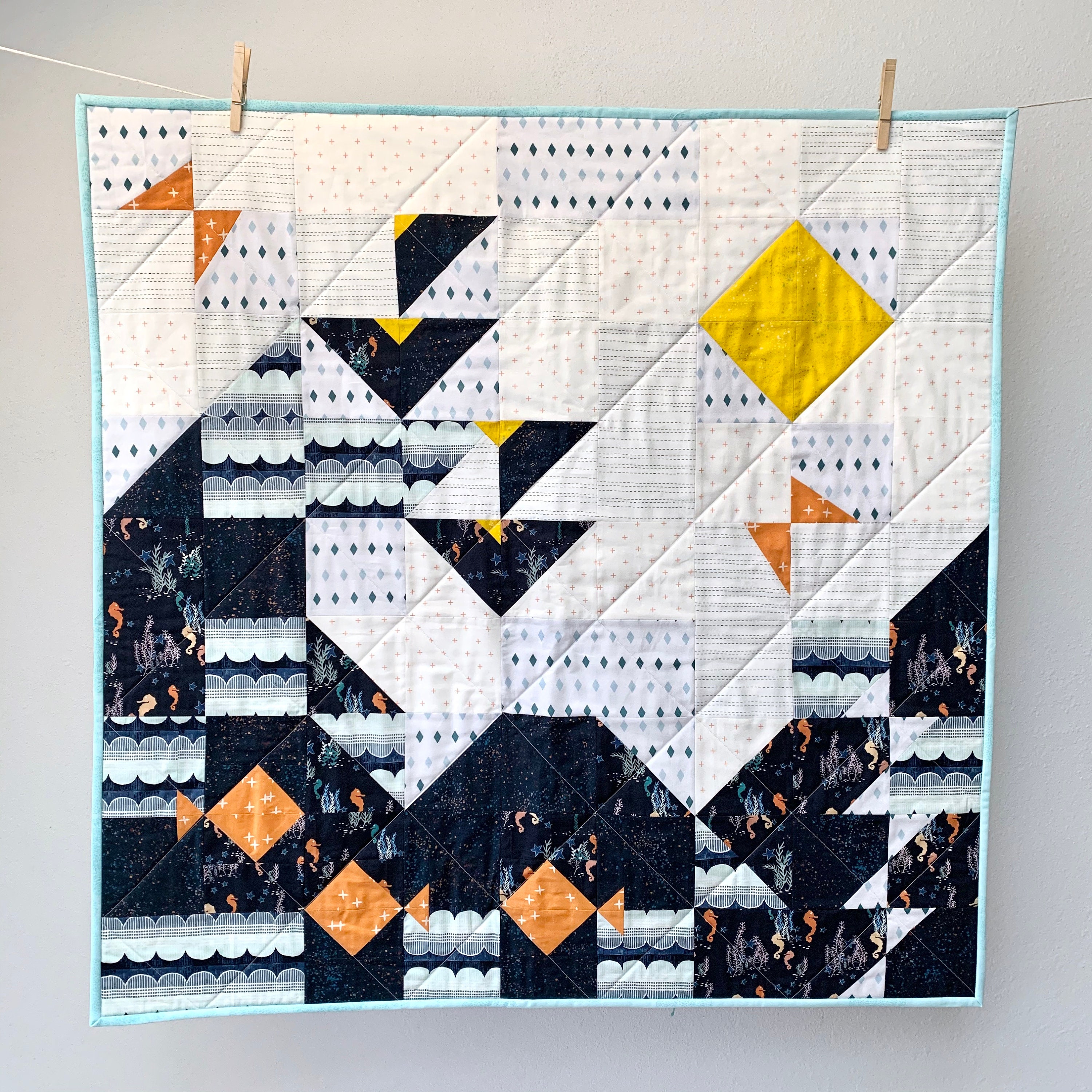 Ocean Baby Quilt Pattern by Moody Baby - PDF Pattern - Baby Quilt ...