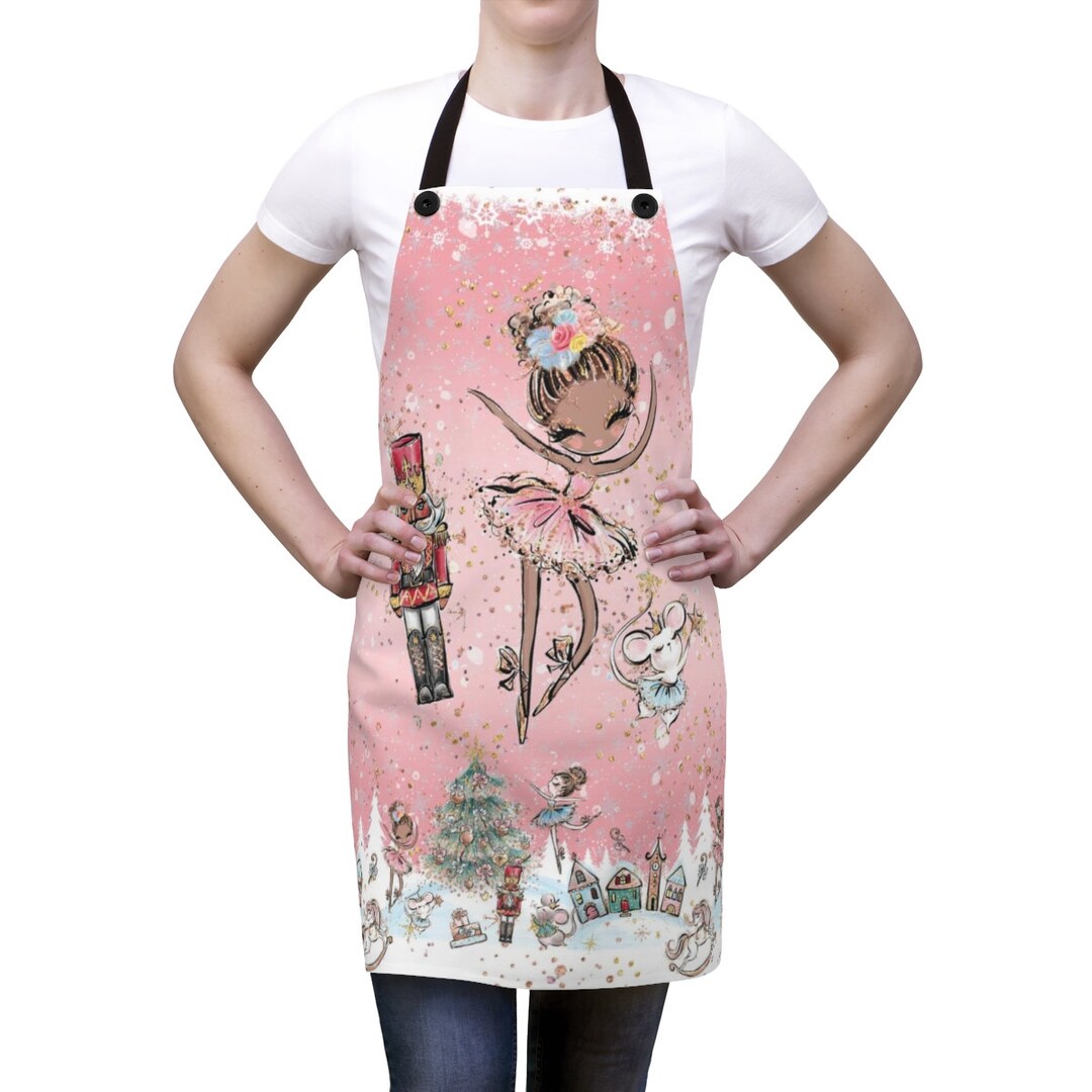 Nutcracker Christmas Night Pink, Ballerina Nutcracker Apron, Christmas Apron, Gifts for Xmas ...