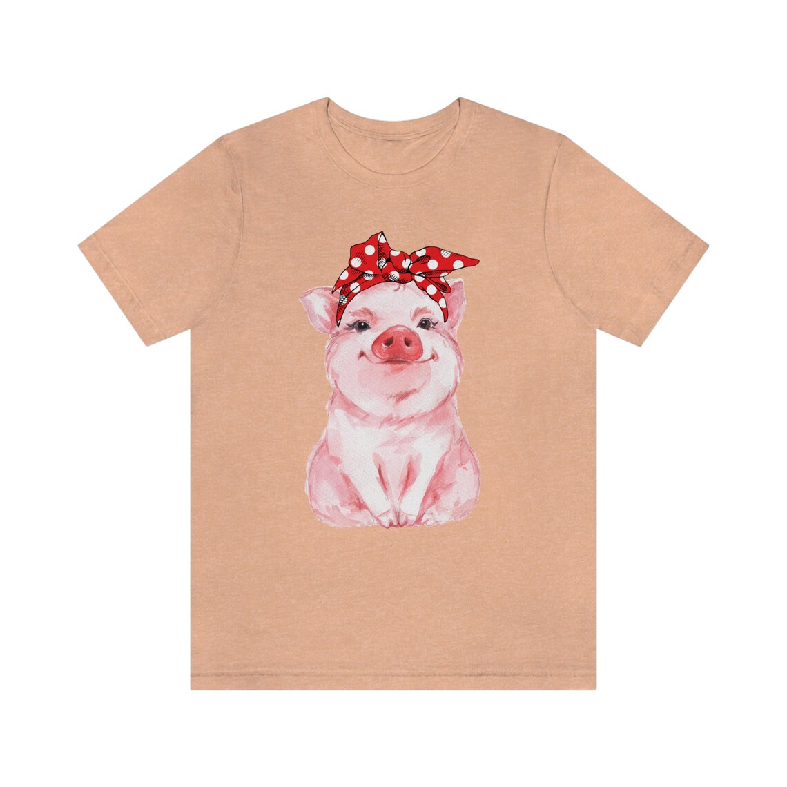 Cute Pig With Red Bandana Farmer T-shirt, Pig T-shirt, Pig Lovers T ...