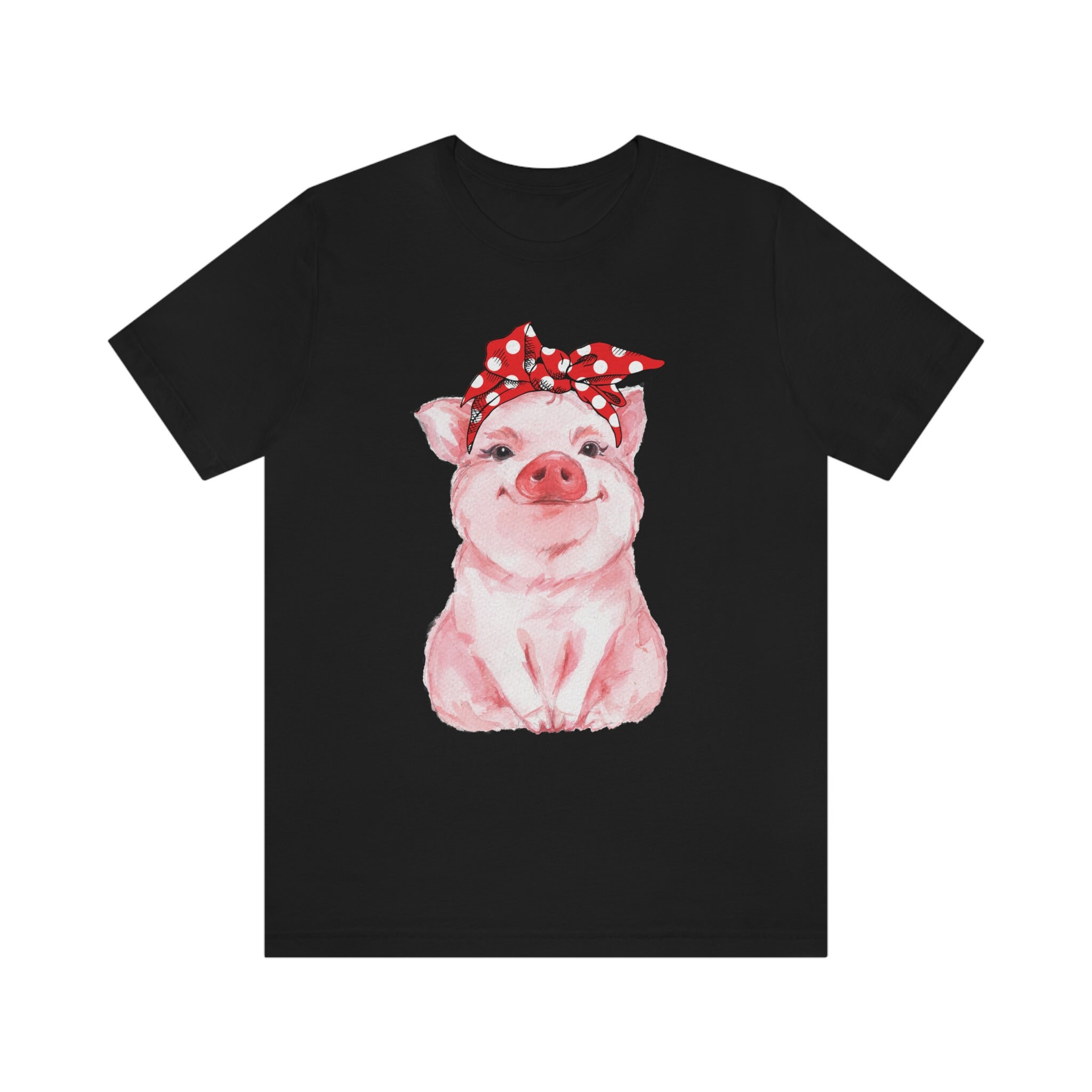 Cute Pig With Red Bandana Farmer T-shirt, Pig T-shirt, Pig Lovers T ...