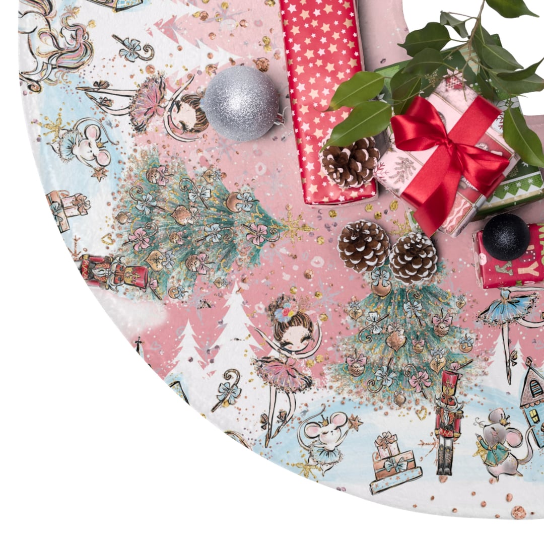 Nutcracker Ballerina Pink Christmas Skirt Pink Christmas Cute Tree