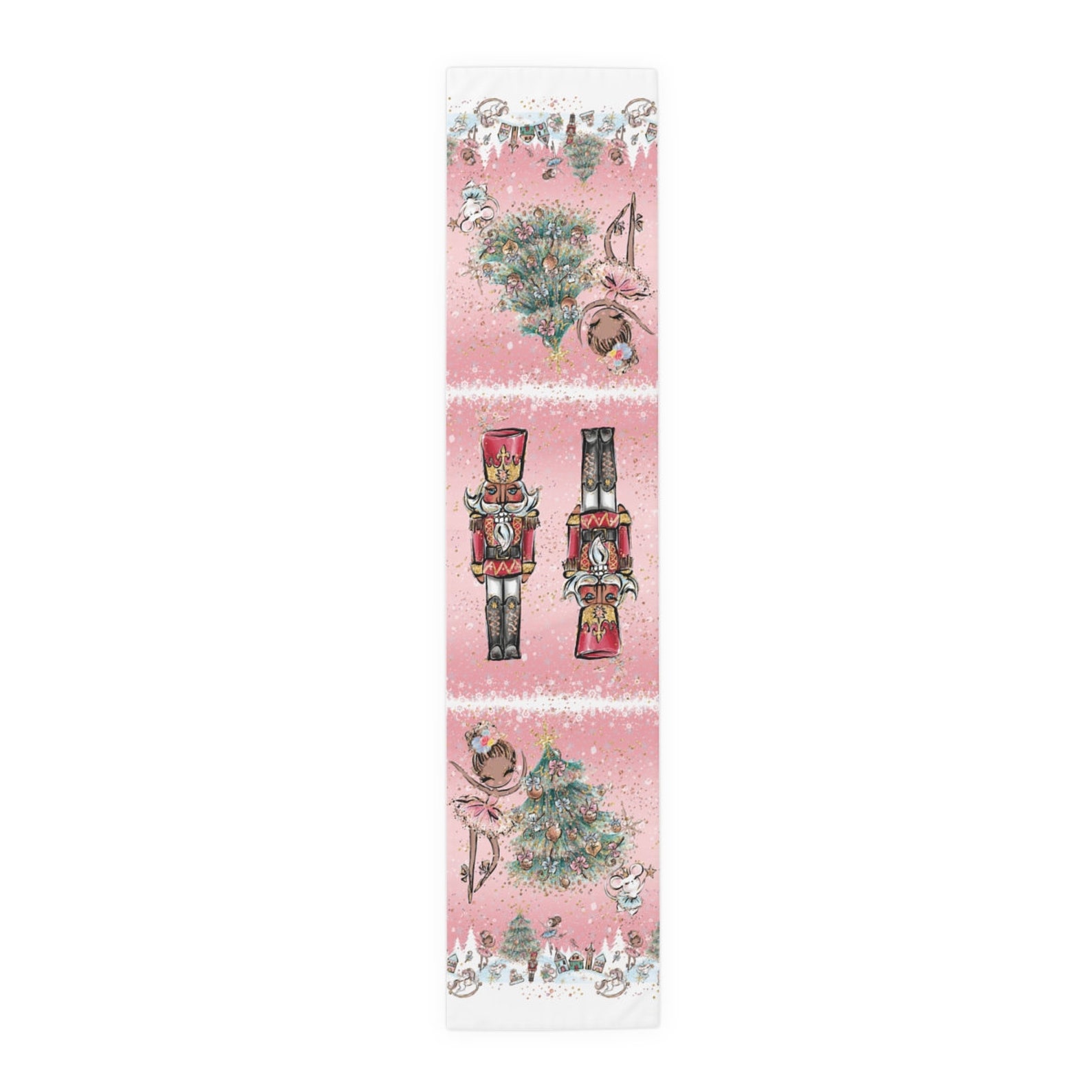 Nutcracker Ballerina Pink Table Runner, Ballerina Christmas Table ...